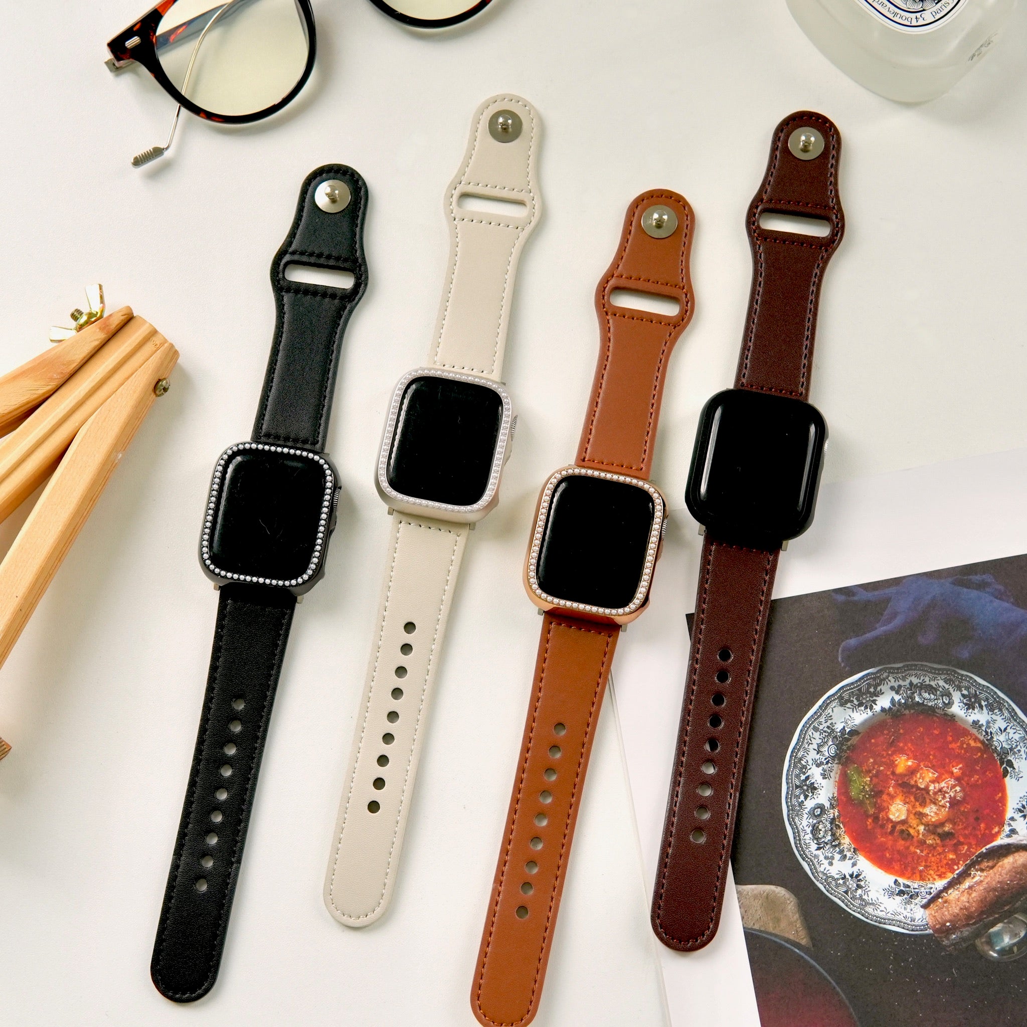 "Beyond the ordinary" PU leather simple Apple Watch band – gaacal