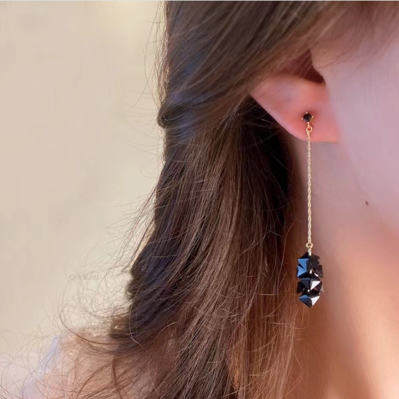 "Heart-stirring" dangling chain earrings – gaacal